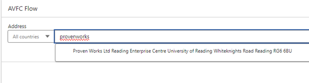Considerations when testing the Address Verification Flow Component ...